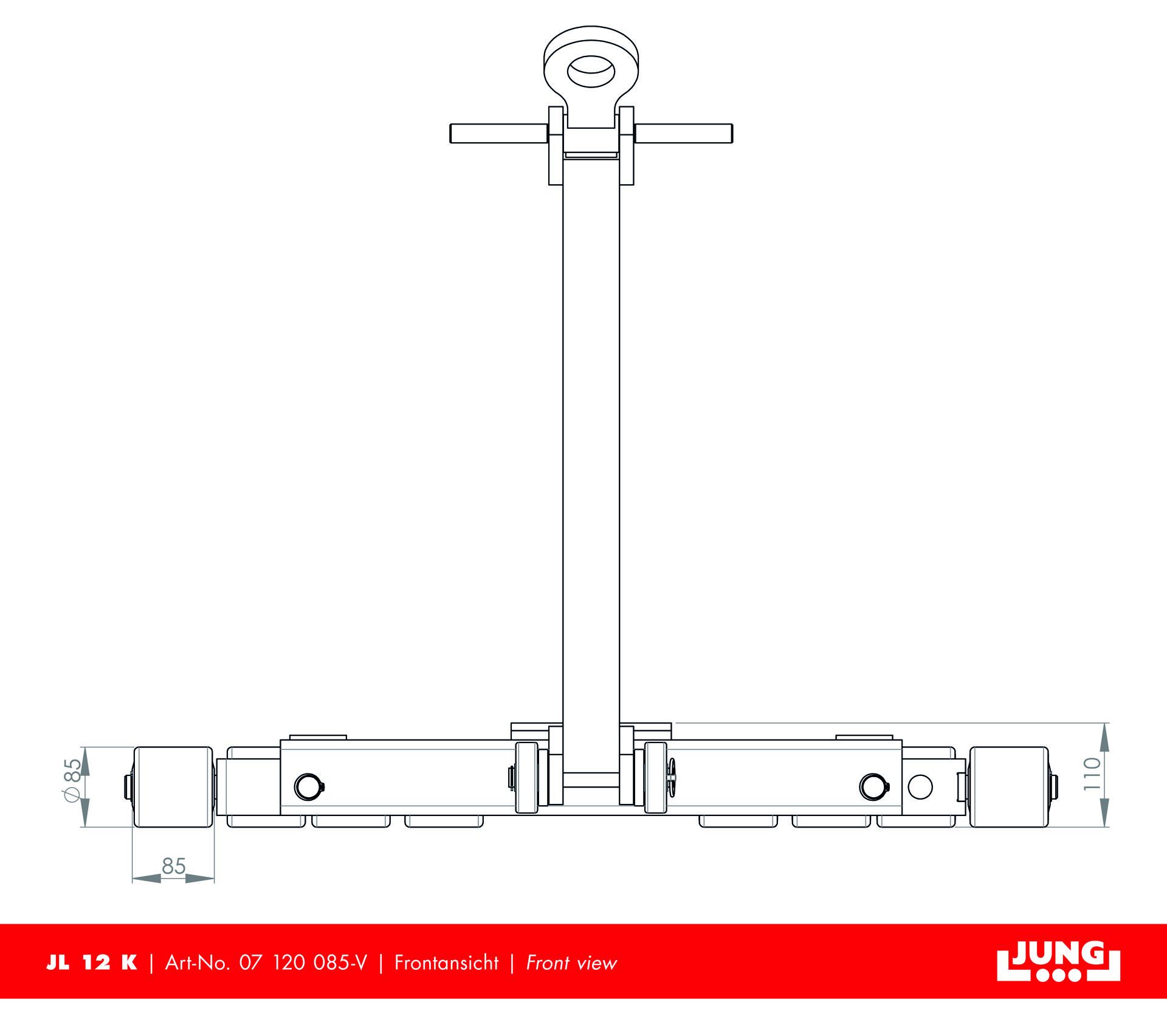 Easy transportation with the JL 12 K steerable trolley from JUNG